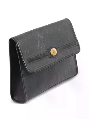 Dior Leather All-over Logo Print Clutch Bag