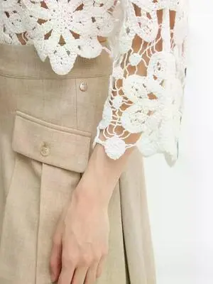 Joseph Ribkoff Floral-crochet Cardigan