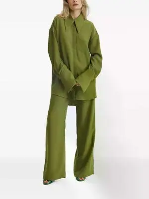 CUANNA Pointed-collar Wide-leg Suit