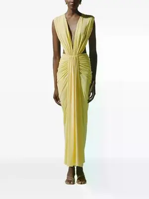 BAOBAB Pia Maxi Ruched Cutout Dress