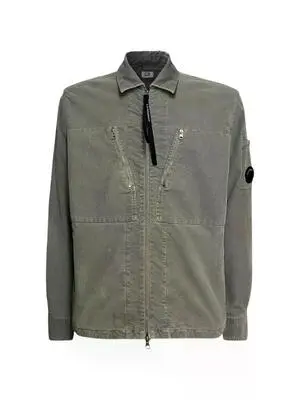 C.P. COMPANY Lens-detail Zip-up Jacket - Green