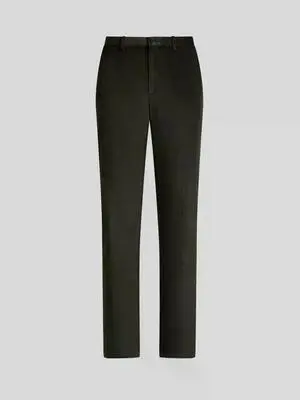 Etro Stretch Cotton Velvet Trousers - Green