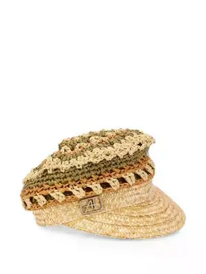 Alberta Ferretti Braided Visor Cap - Neutrals