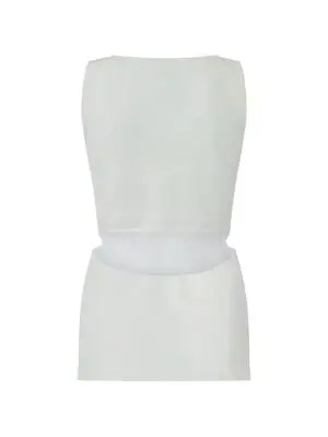 Alberta Ferretti Cut-out V-neck Tank Top - White