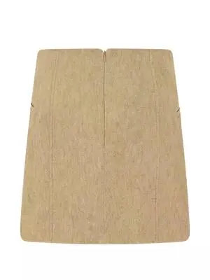 Alberta Ferretti Linen A-line Skirt