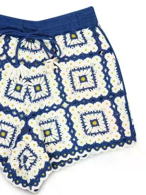 ALEMAIS Dolly Patchwork Crochet Shorts
