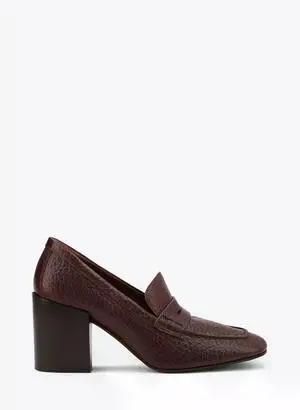 Dries Van Noten Heeled Leather Loafers - Red