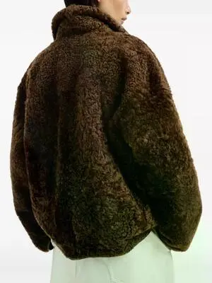 Brunello Cucinelli Fuzzy Shearling Reversible Outerwear Jacket With Monili Detail - Brown