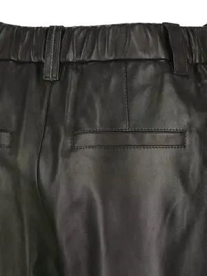 Brunello Cucinelli Nappa Leather Baggy Trousers