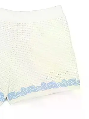 Casablanca Oasis Crochet-knit Shorts
