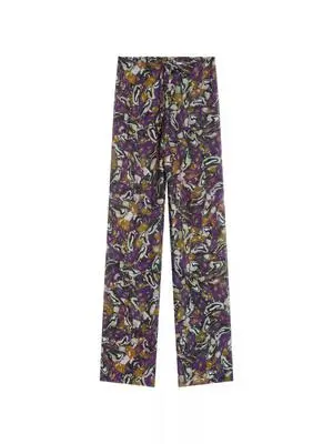 Dries Van Noten Elasticated Viscose Pants - Purple