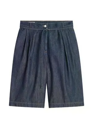 Dries Van Noten Belted Denim Shorts - Blue