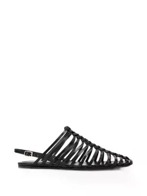 Dries Van Noten Braided Leather Sandals - Black