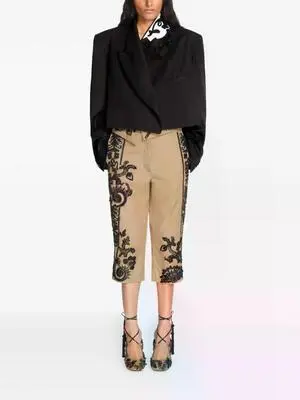 Dries Van Noten Embroidered Lace-up Mules