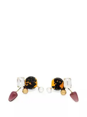 Dries Van Noten Handmade Crystal-embellished Earrings