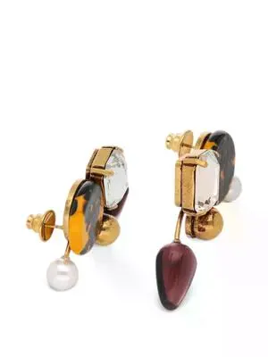 Dries Van Noten Handmade Crystal-embellished Earrings