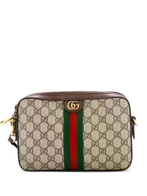 Gucci Ophidia Gg Coated Canvas Small Crossbody Bag - Brown