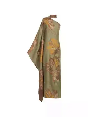TALLER MARMO Hardison Bloom One Shoulder Gown