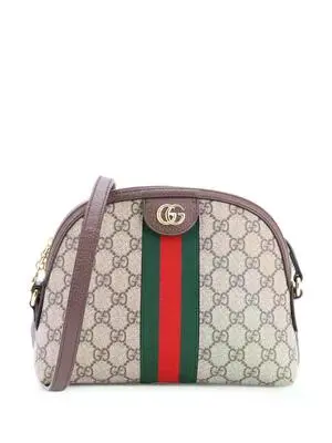 Gucci Ophidia Dome Gg Coated Canvas Small Shoulder Bag - Brown