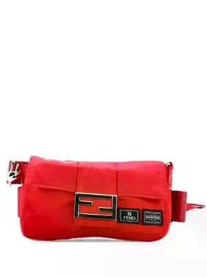 Fendi Porter Baguette Bag Nylon Mini Belt Bag - Red