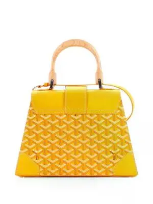 Goyard Saigon Top Handle Bag Coated Canvas With Leather Pm Satchel