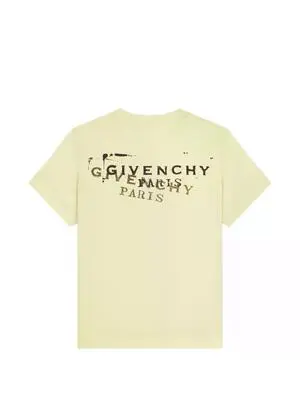 Givenchy T-shirt In Cotton With Stamp Print - Yellow