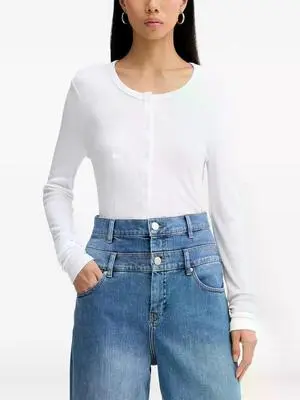 Munthe Buttoned Long-sleeved Top - White
