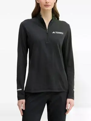 Adidas Half-zip Long-sleeve T-shirt - Black