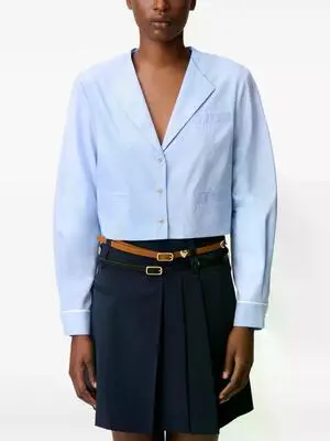 Claudie Pierlot Cropped Long-sleeve Shirt