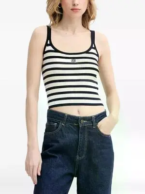 From Future Striped Top - White