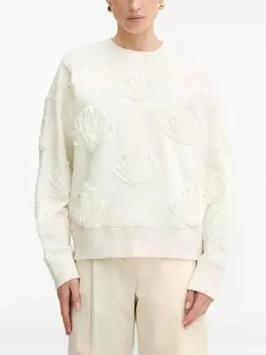 FORTE_FORTE Shell-appliqué Sweatshirt - White