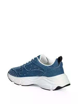 Moschino Rhinestone Denim Sneakers