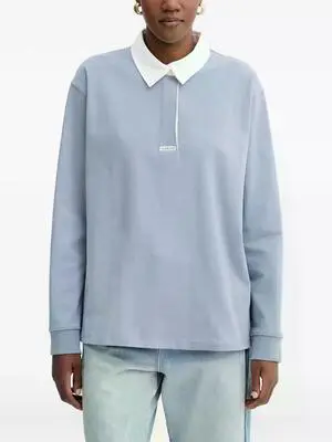 Munthe Becent Long-sleeve Polo Top - Blue