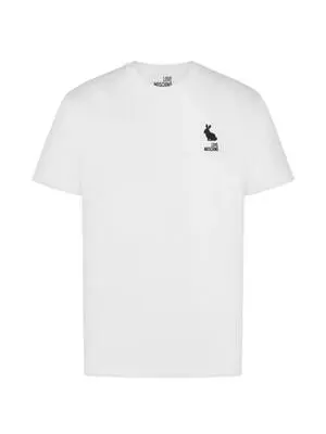 Moschino Printed Cotton Jersey T-shirt - White