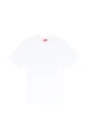 DIESEL® Cotton-interlock T-shirt With Logo Embroidery - White