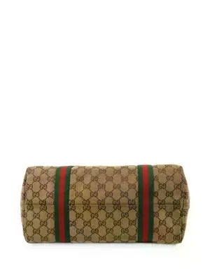 Gucci Gg Canvas Web Tote Bag