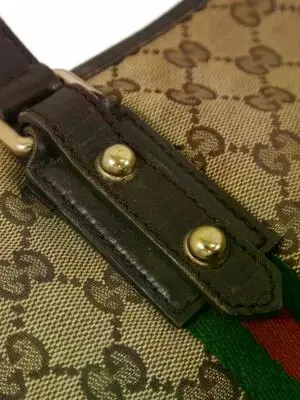 Gucci Gg Canvas Web Tote Bag