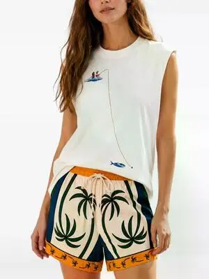 Farm Rio Graphic-print Sleeveless T-shirt