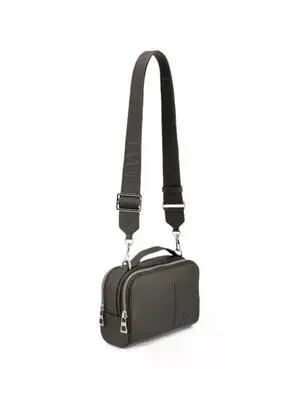 Loewe Anagram-motif Leather Shoulder Bag - Grey