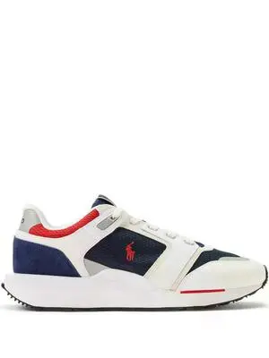 Polo Ralph Lauren Suede Panelled Leather Sneakers - White