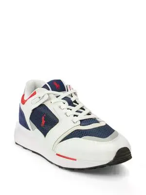 Polo Ralph Lauren Suede Panelled Leather Sneakers - White
