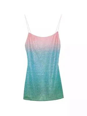 Oseree Lumière Lurex-knit Mini Dress - Blue