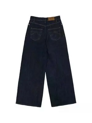 Kenzo Logo Patch Wide Leg Jeans