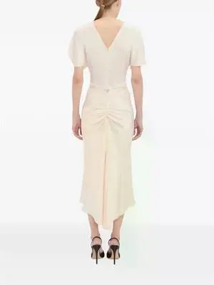 Victoria Beckham Bela Asymmetric Midi Skirt - Neutrals