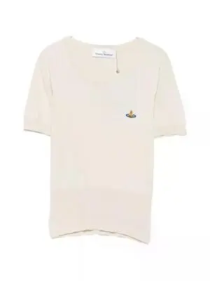 VIVIENNE WESTWOOD Bea Orb-embroidered Short-sleeve Top