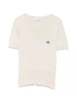 VIVIENNE WESTWOOD Orb-embroidered Short-sleeve Top