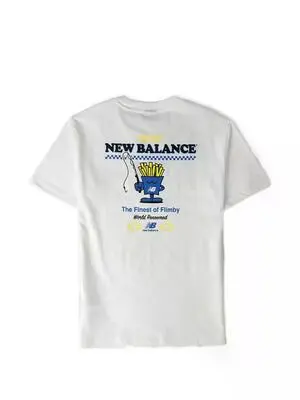 NEW BALANCE Fish And Chips Graphic-print T-shirt - White