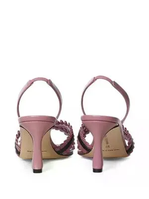 Manolo Blahnik Volusan Ruffled Slingback Sandals