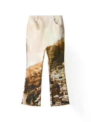 Staud Andie Landscape-print Trousers