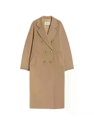 Max Mara 101801 Double-breasted Coat - Neutrals